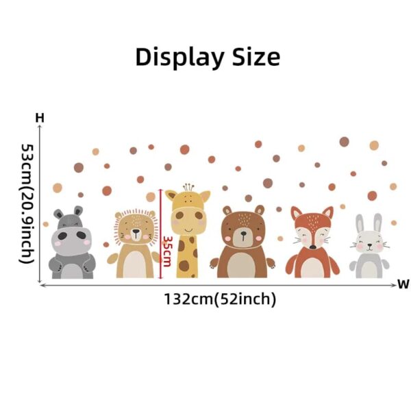 Детски Стикер за Стена "Cute Polka Dot Animals" | Стикер за детска стая ...