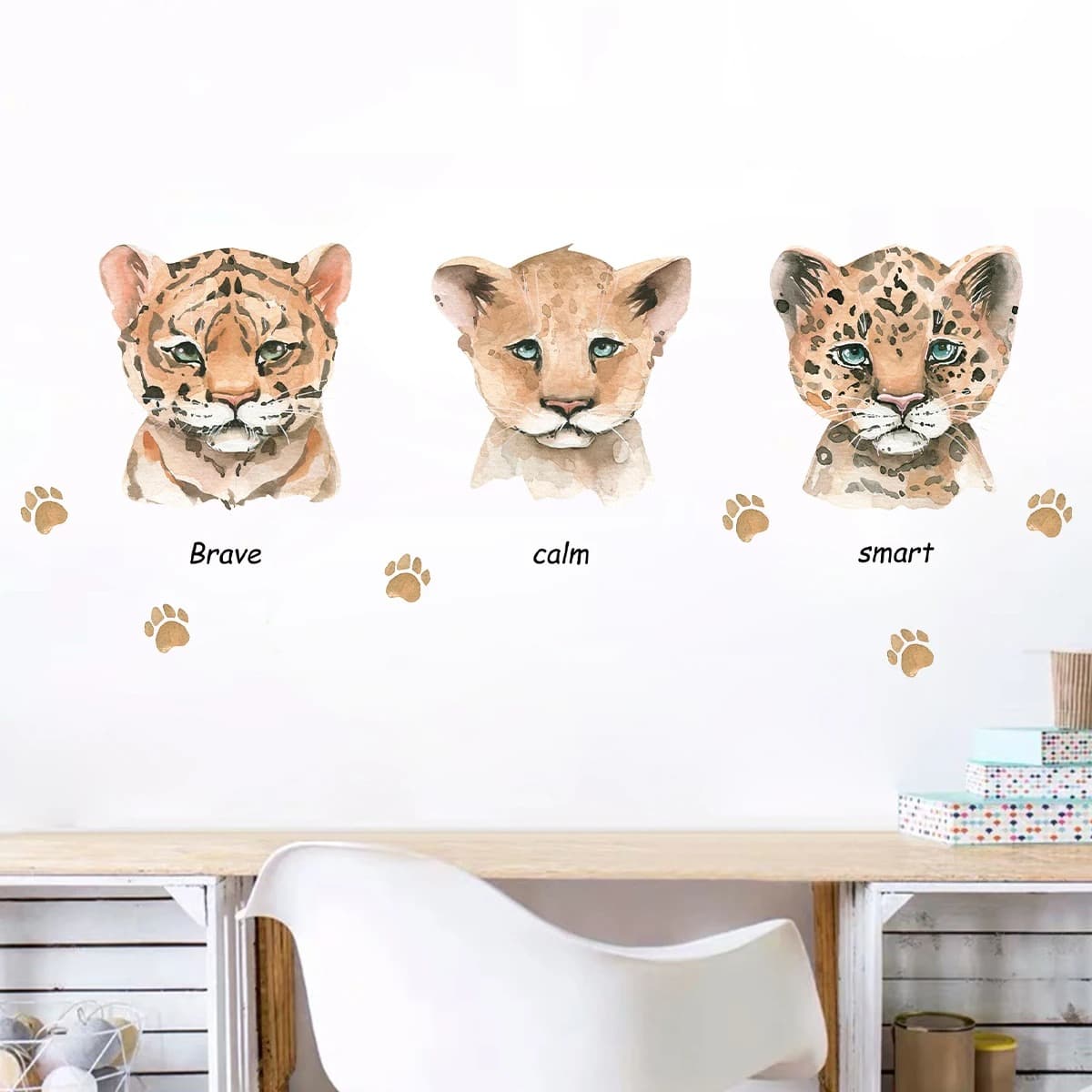 Детски стикер за стена "Be brave, calm and smart" - kilimche.bg